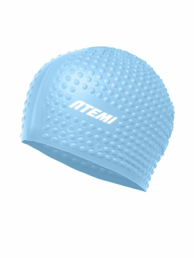 Шапочка для плавания Atemi bubble cap Light blue, силикон, голубая, FBC1LBE