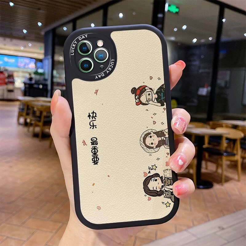 IPhone 12 Pro Max Классический черный кожаный чехол с совместным шнурком - премиум защита