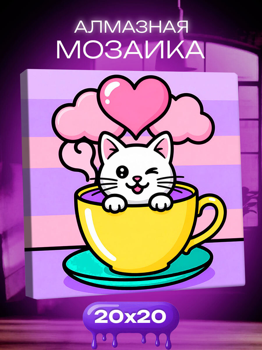 Алмазная мозаика маленькая Кот