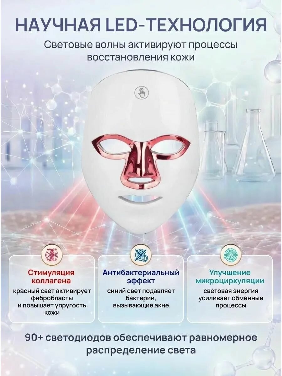 LED маска для лица светодиодная