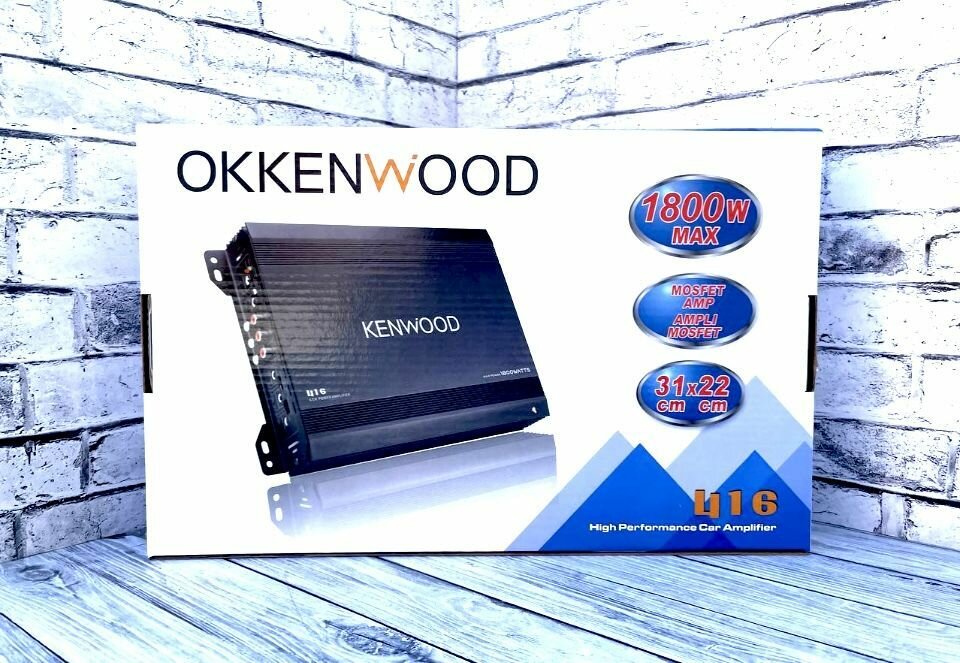 OKKENWOOD Усилитель автомобильный, каналы: 4, 1800 Вт