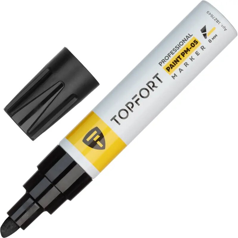 Маркер лаковый Topfort Paint 8 мм черный, 1827849