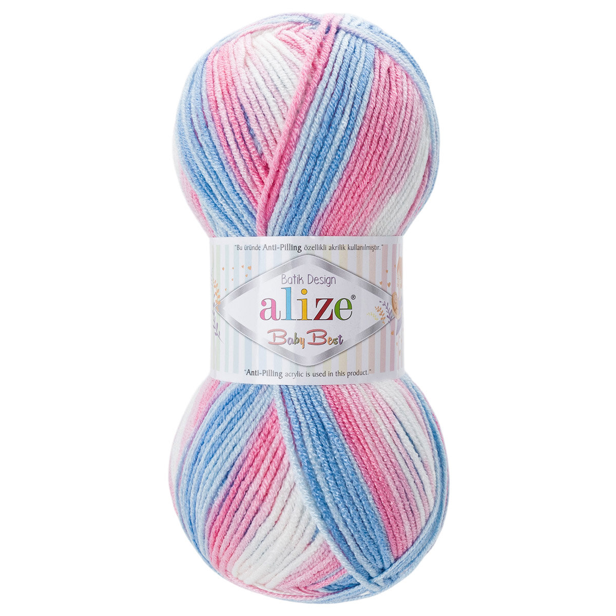 Пряжа для вязания Alize Baby Best Batik, 100 г, 240 м, цвет секционный, 5 мотков