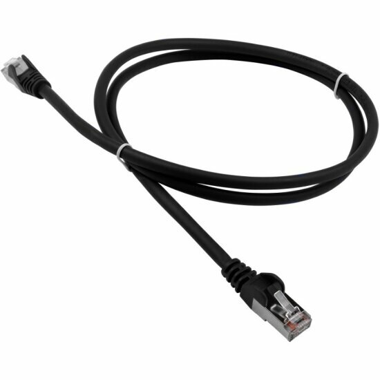 Патч-корд Lanmaster RJ45 - RJ45, 4 пары, FTP, категория 5е, 15 м, черный, LSZH