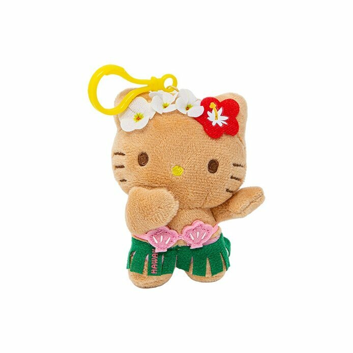 Sanrio Hello Kitty Hawaii Collection Черная Искусственная Замшевая Юбка Милый Стиль Куклы Плюшевый Украшение