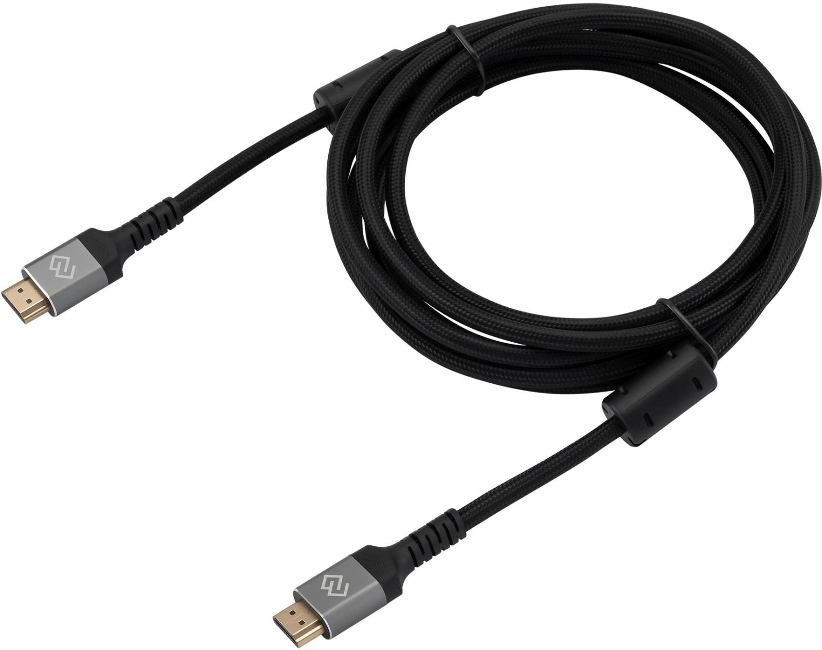 Кабель аудио-видео DIGMA HDMI m - HDMI m, 3 м, ферритовые кольца, позолоченные контакты, черный (D-HDMI-2FF-V2.1-3M)
