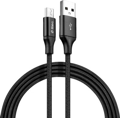 Кабель TTEC AlumiCable USB-A-Micro USB Charge/Data Cable 2.0 XL. 2м. черный 2DK21S — фото 1