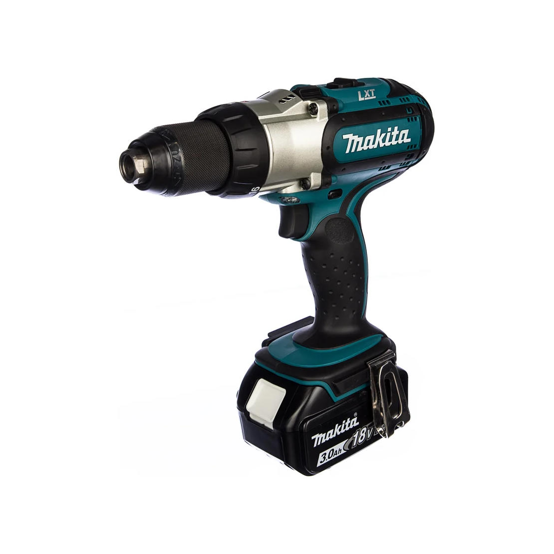 Дрель-шуруповерт аккумуляторная Makita DDF451RFE, Li-Ion 3 Ач, 80 Н·м, 1700 об/мин, бирюзовый