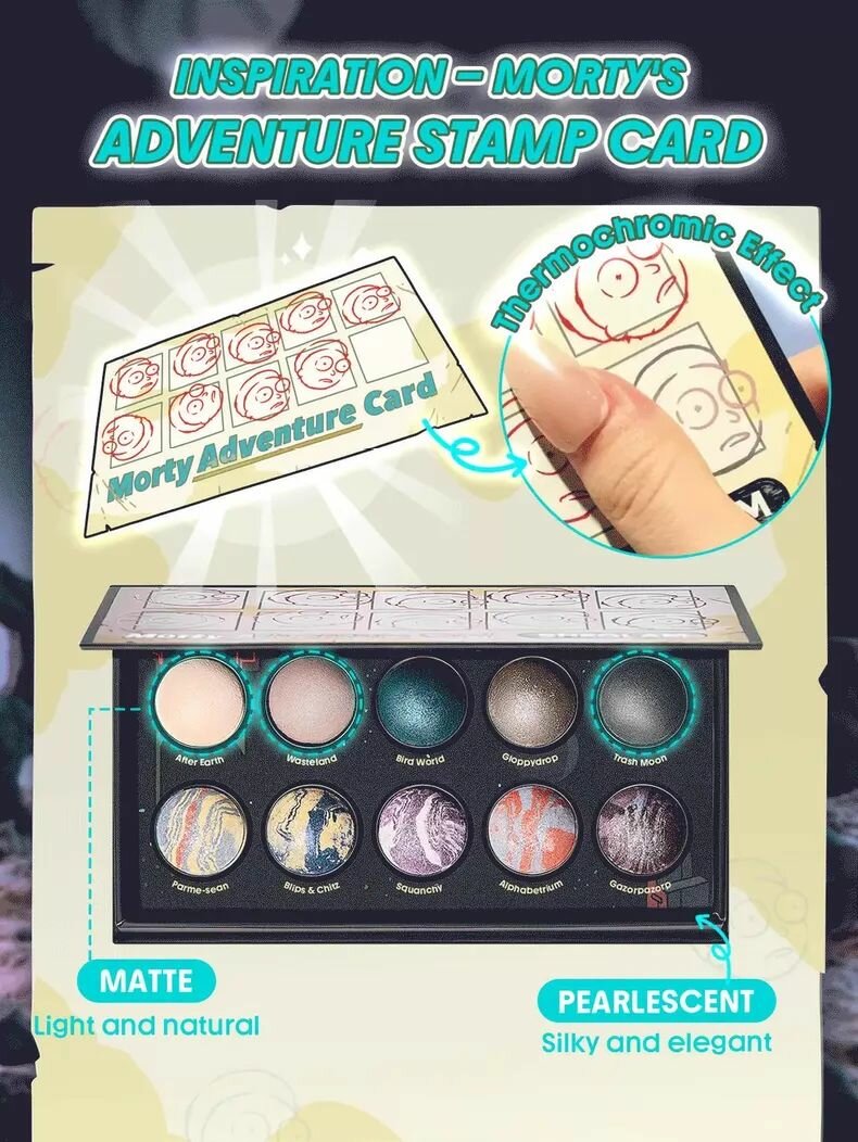 Rick and Morty Full Collection Set2.0 Набор косметики второй коллаборации Рик и Морти Печеная палетка теней Приключения Морти