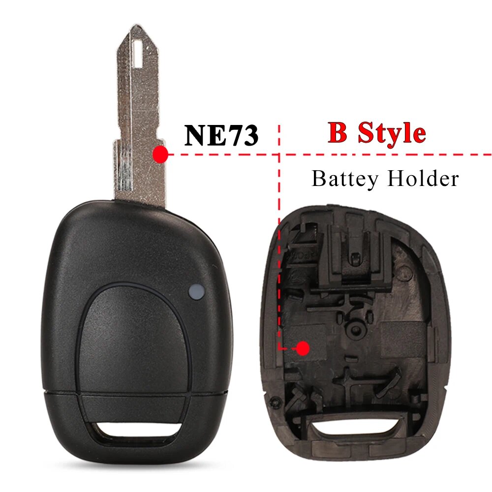 Корпус ключа NE73 Renault Clio Master Twingo Kangoo, 1 кнопка, B Type