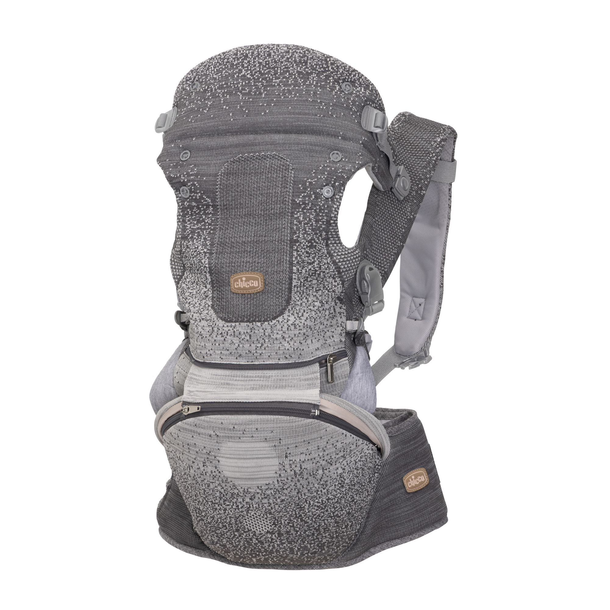 Эргорюкзак для малышей от 0 Chicco Airy Hip Fit, переноска для новорождённых, серый