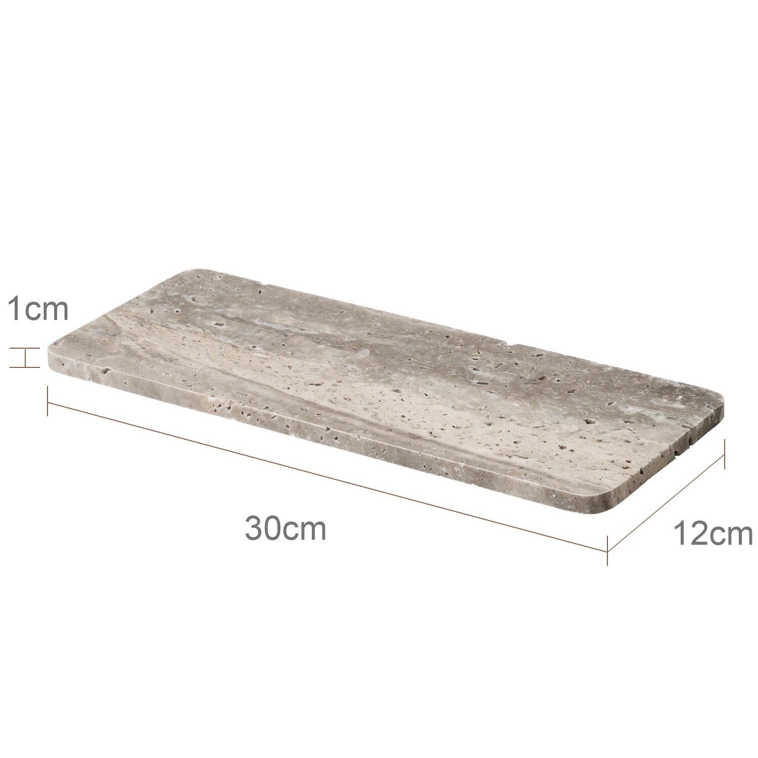 Набор аксессуаров для ванной из натурального мрамора Grigio Travertino Tray B