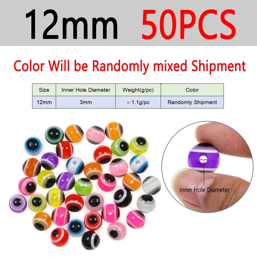 Bimoo рыболовные бусины 50 шт. 12mm 50pcs