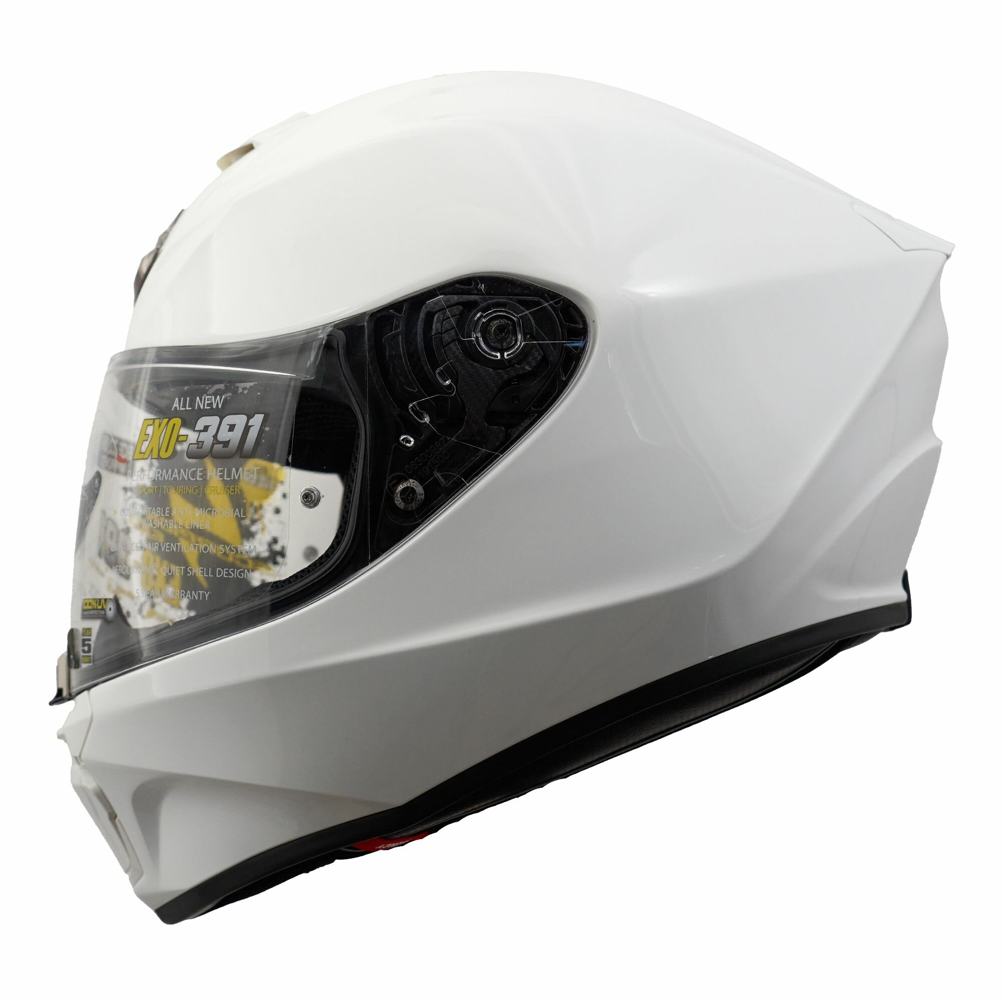 Мотошлем интеграл Scorpion Exo EXO-391 Solid / Белый (M / Белый)