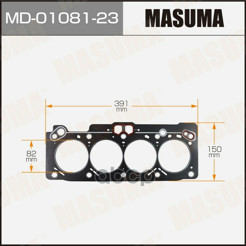 Прокладка ГБЦ! Toyota Avensis/Carina/Corolla 1.6 16V 4A-FE DOHC 92> Masuma арт. MD0108123