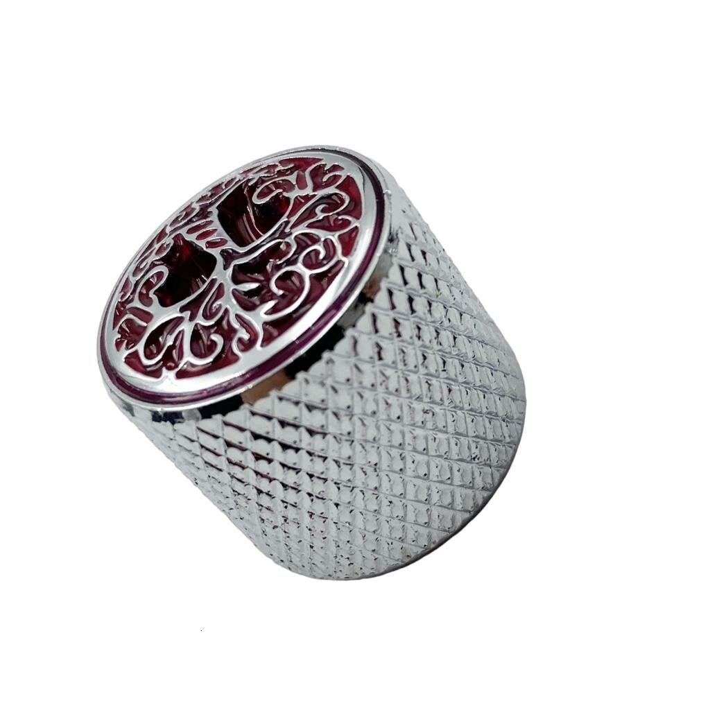 Постоянный регулятор громкости для электрогитары, Silver - Inlaid red