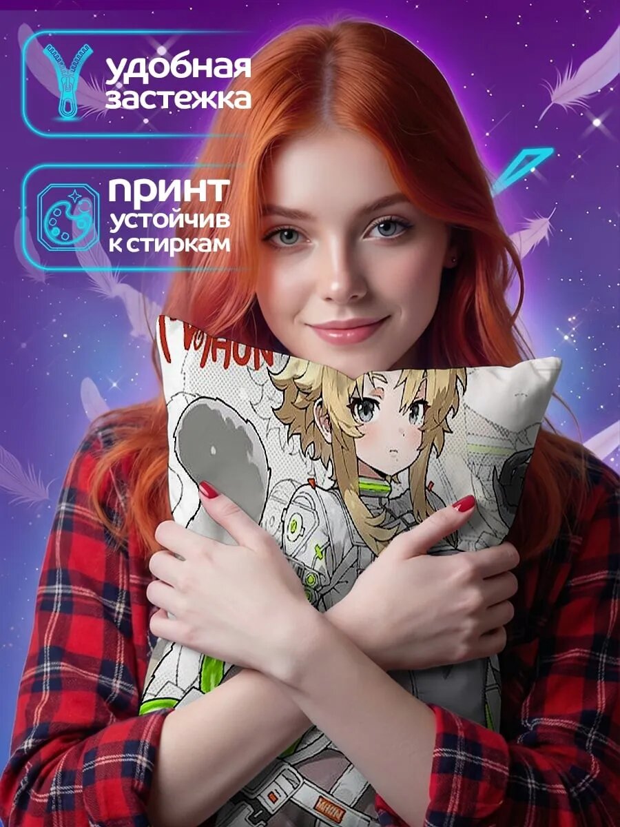 Подушка дакимакура девушка с кошачьими ушами — фото 1