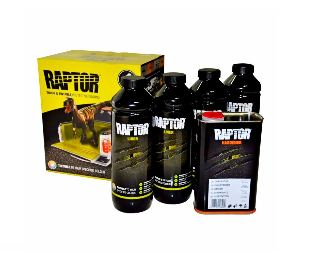 U-POL Защитное покрытие RAPTOR 3+1 колеруемый 3.8 литра комплект