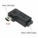 Мини USB - Micro USB адаптер 90 градусов, черный