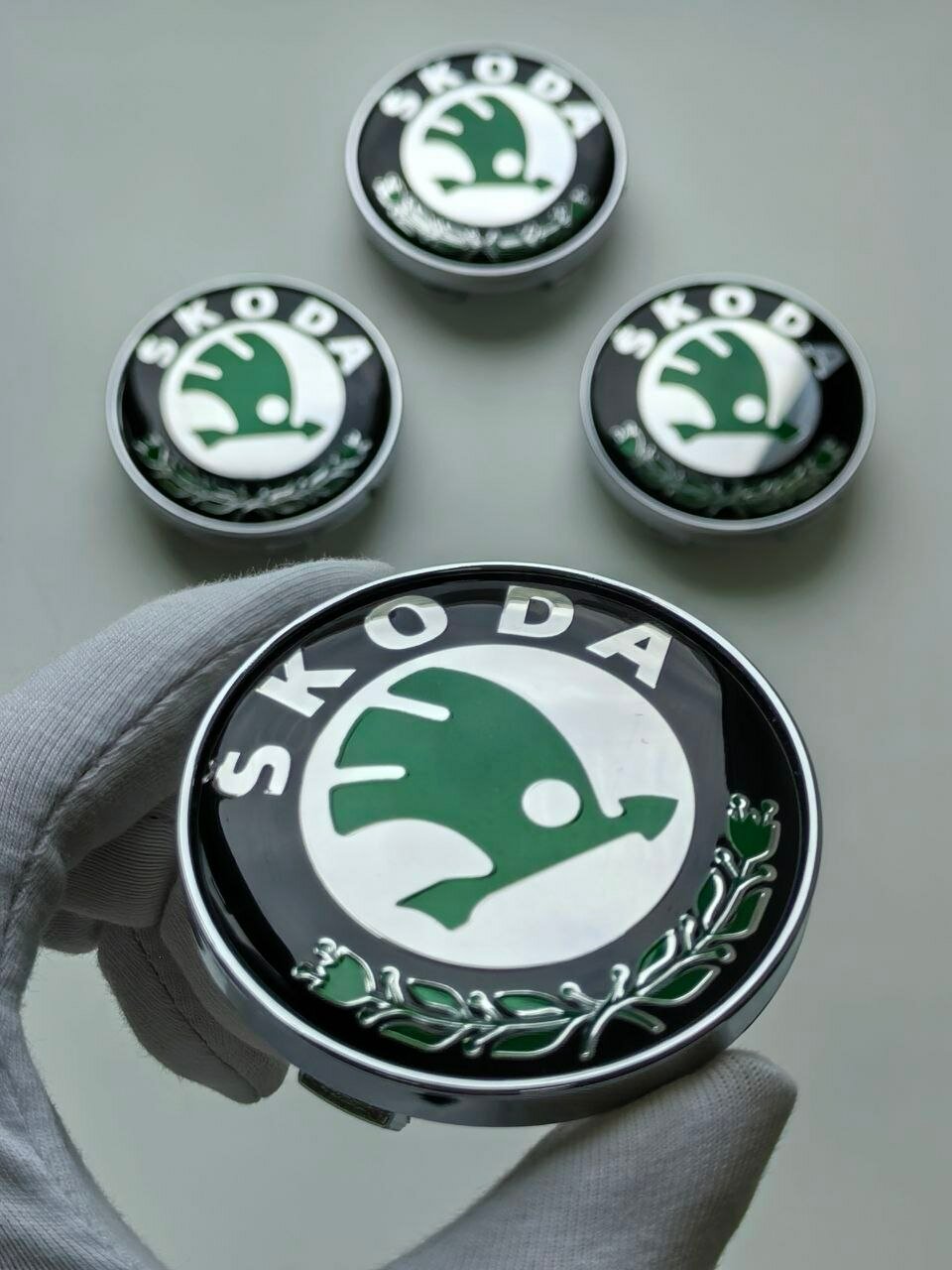 Колпачки Skoda 60*56 мм заглушки на диски, ступицы, Шкода, 4 шт.