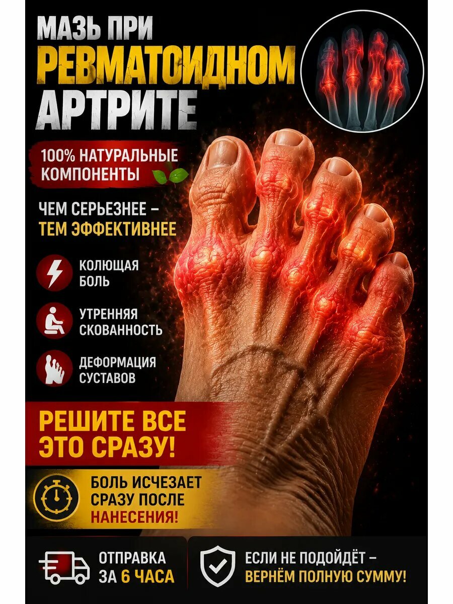 Мазь при артрите, артрозе и ревматоидном артрите