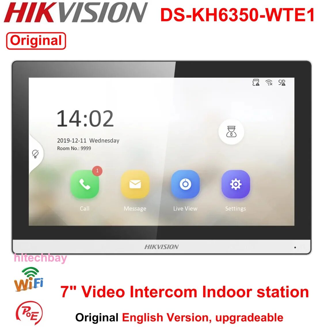 Оригинальный комплект IP-видеодомофона HIKVISION DS-KV8113-WME1(C) Дверная станция DS-KH6350-WTE1 Монитор PoE-переключатель Опционально