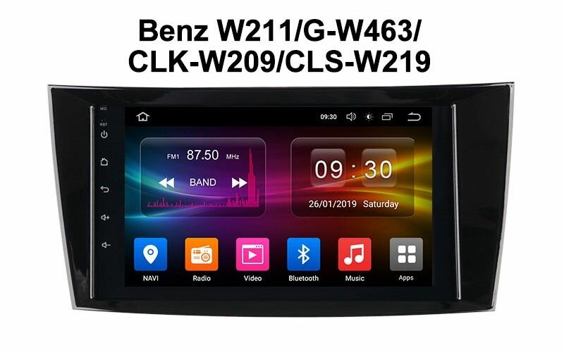Установочный комплект MERCEDES E класс W211/S211 2002-2009, CLS W219 2004-2010, рамка + проводка KUBERG OL-8949-FW