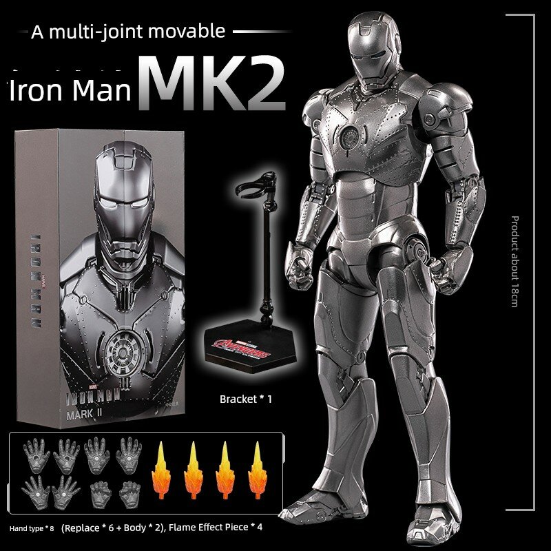 Официальная фигурка Железного Человека Марк 2 из комиксов Marvel, 12-дюймовая артикулированная игрушка