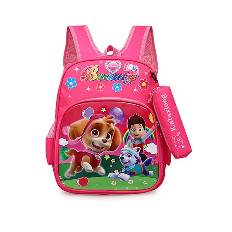 Детский рюкзак Paw Patrol — Розово-красный, Малый, 100% хлопок, эргономичная поддержка спины для мальчиков и девочек