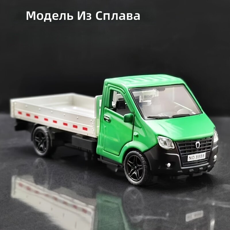 Миниатюрная коллекционная модель грузовика из сплава с инерционным механизмом (pull-back), 4 колеса, детализированный дизайн, зеленый цвет, для коллекционеров и детей от 3 лет, подарок на день рождения