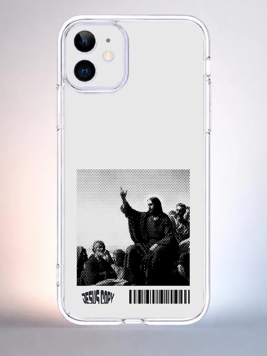 Чехол iPhone 11 jesus copy силиконовый прозрачный