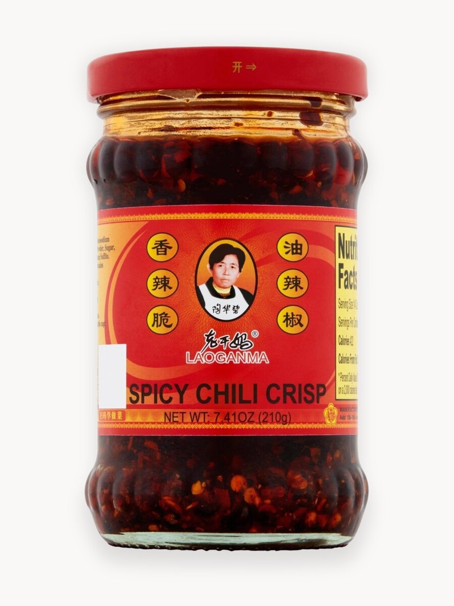 Соус Lao Gan Ma острый с хрустящим перцем чили, 210 г