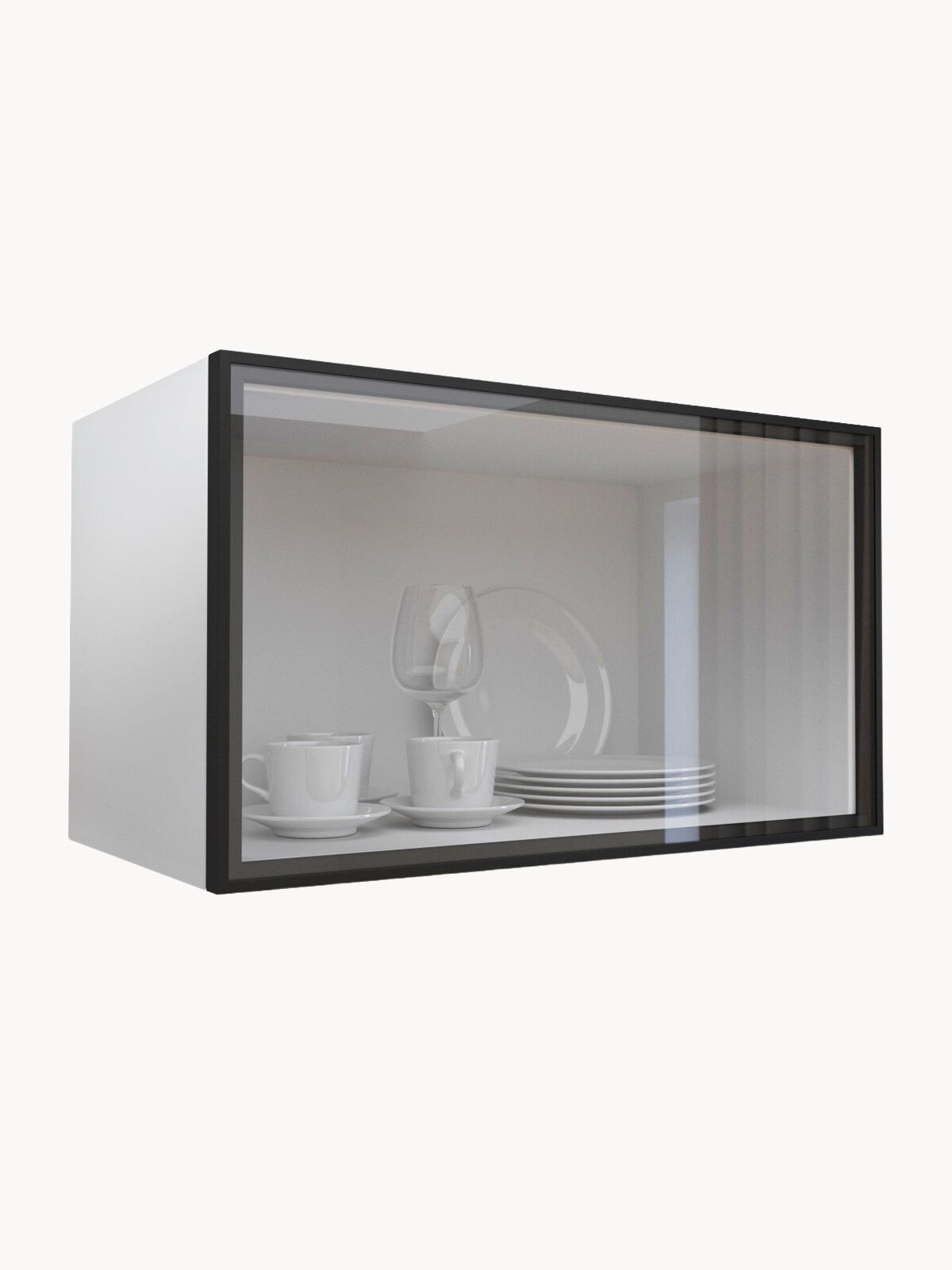 Фасад из алюминиевого профиля со стеклом Aluminum Glass 59,7х36х2 см, черный анод/бесцветное