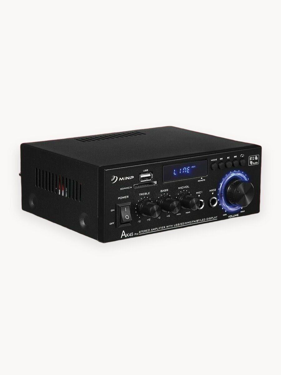 Yсилитель звука для колонок, HI-FI, AK45Pro, усилитель звука 2.1, Bluetooth 5.3, RCA/USB.500BT+500BT