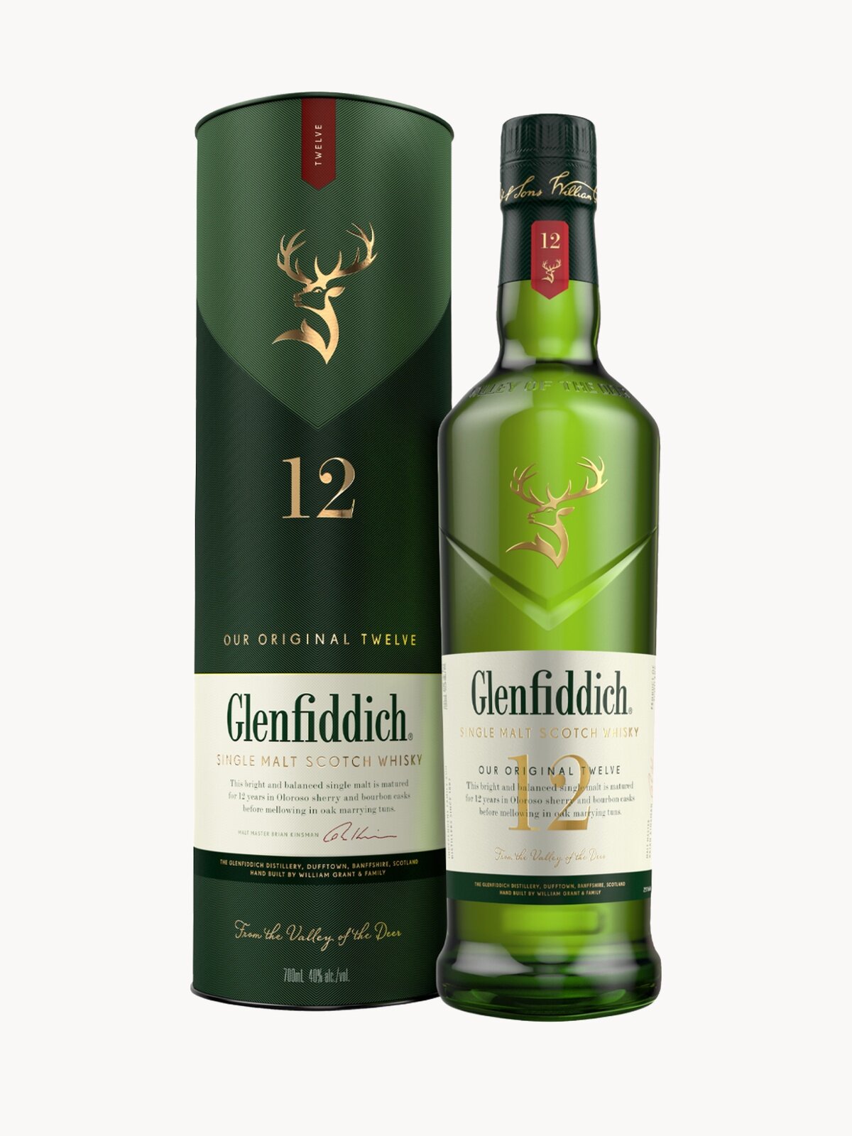 Виски "Glenfiddich", 12 лет, односолодовый, 0,7 л в подарочной тубе