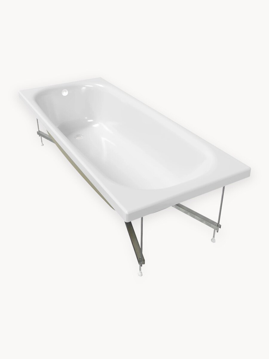 Акриловая ванна DIWO Анапа 170x70, с каркасом, пристенная, белая, глянцевая, прямоугольная, антискользящее покрытие