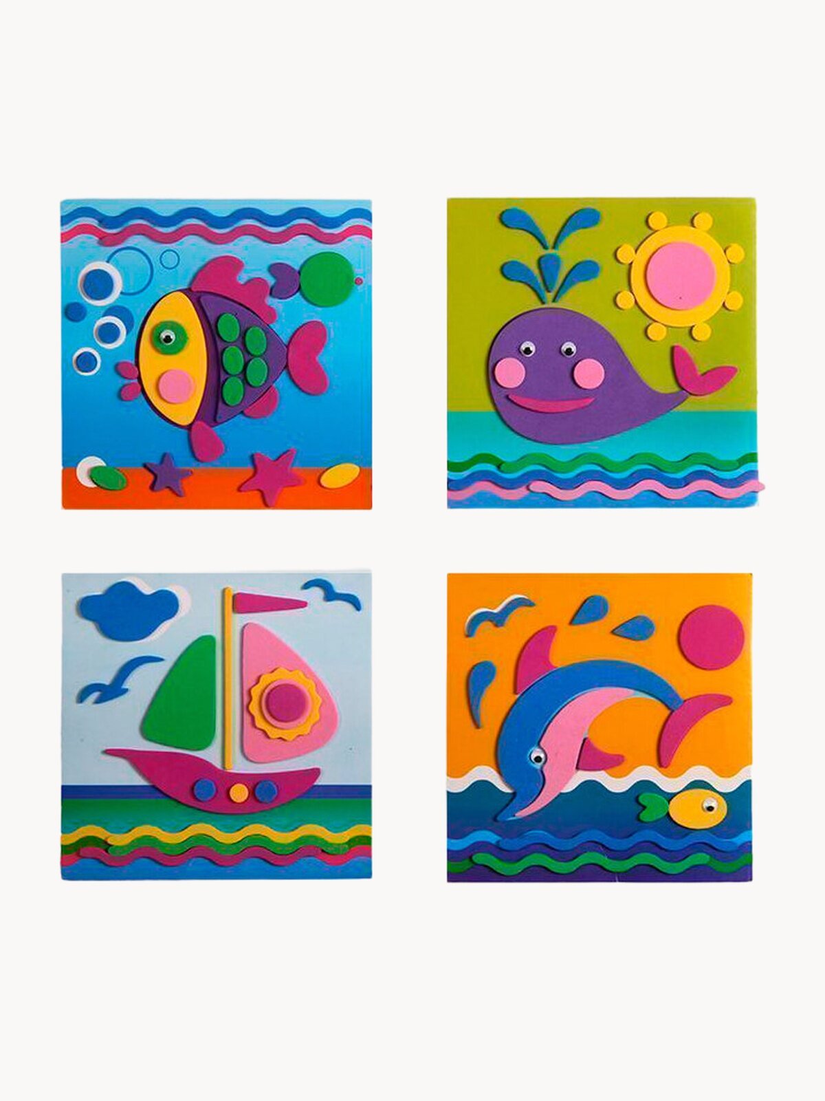 Набор для аппликации Дрофа-медиа "Море", мягкий, самоклеящийся, от 3 лет, 15 см