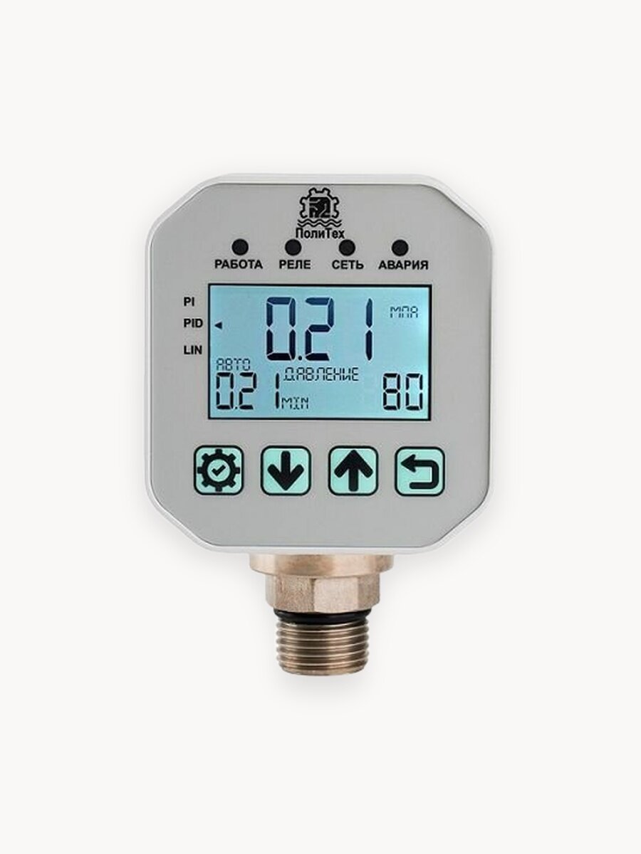 Профессиональная версия контроллера давления ПолиТех с функцией управления частотным преобразователем и RS-485 (2 Мпа, 3/8)