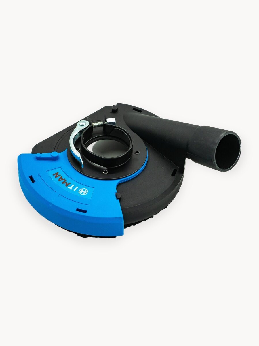 Кожух защитный вытяжной Hitman DWS 125 для УШМ / насадка на болгарку / насадка для отвода пыли, 125 мм