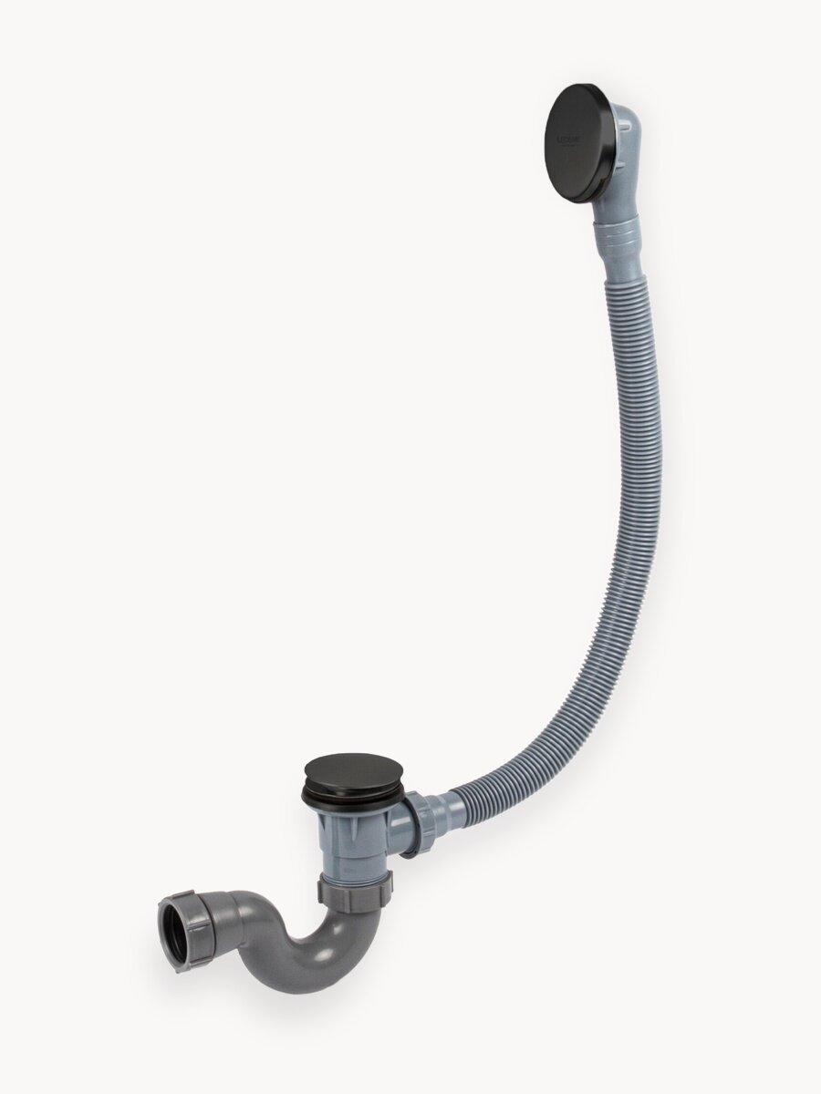 Слив-перелив для ванны Ledeme RL84B-1 регулир. клик-клак черный