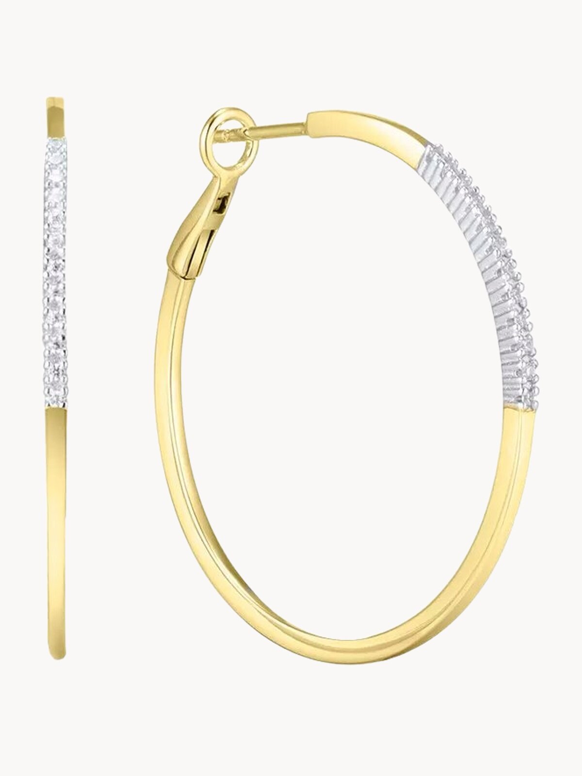 Серьги конго, серебро, 925 проба, фианит