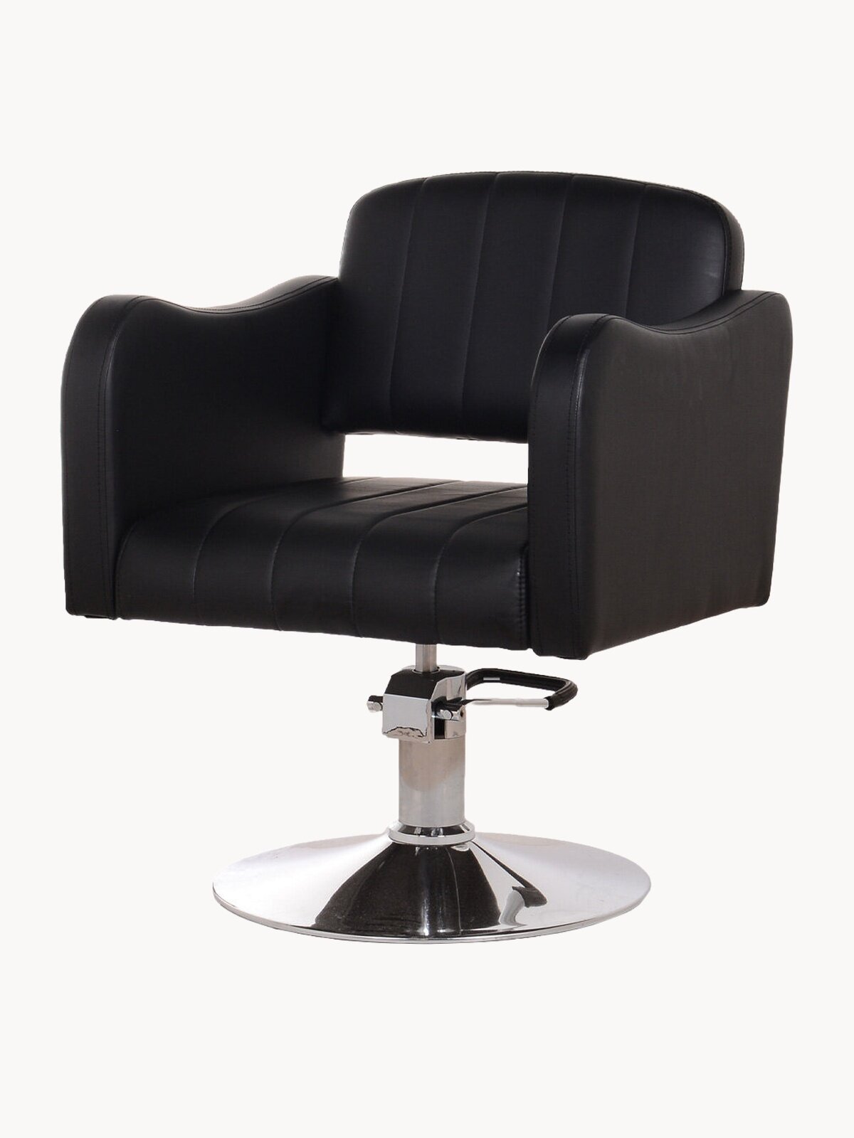 Парикмахерское кресло «Сара», черный цвет, основание диск, пневматика