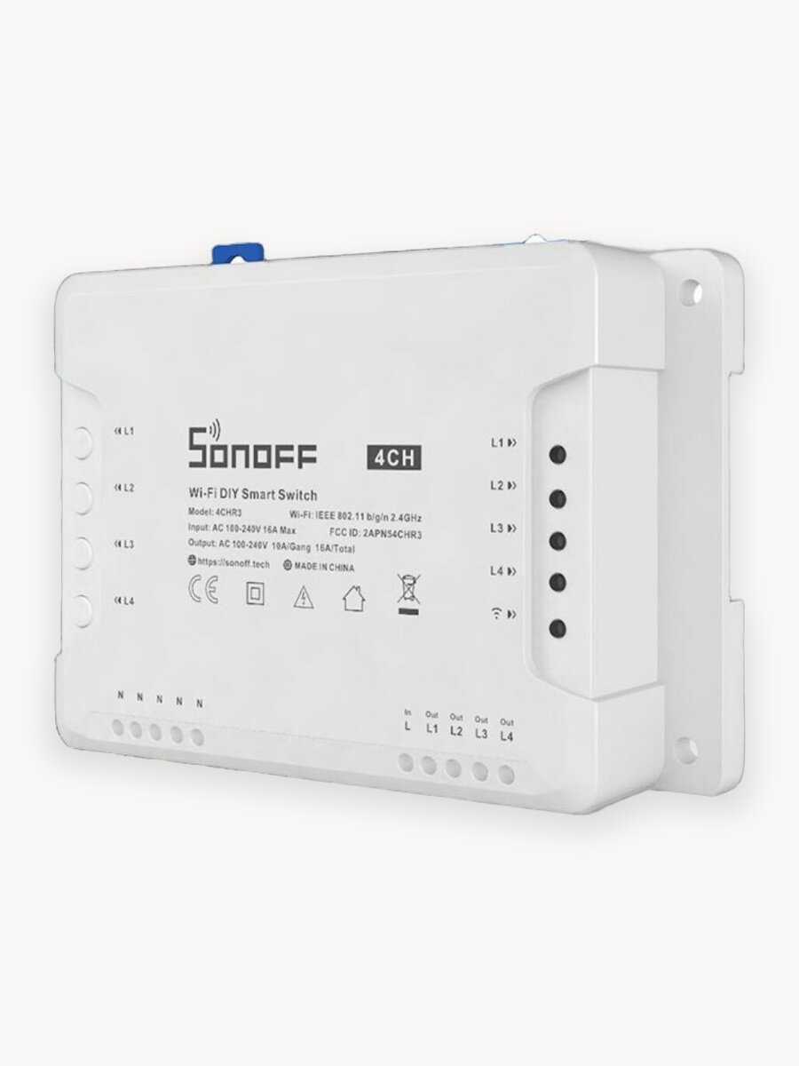 WiFi Реле Sonoff 4CHR3 (Работает с Алисой)