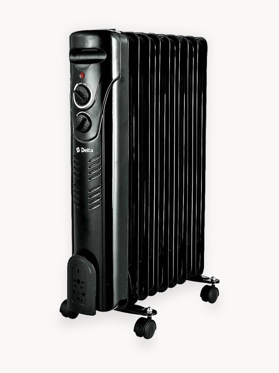 Обогреватель масляный Delta D10-9, 2000 Вт, 9 секций, черный