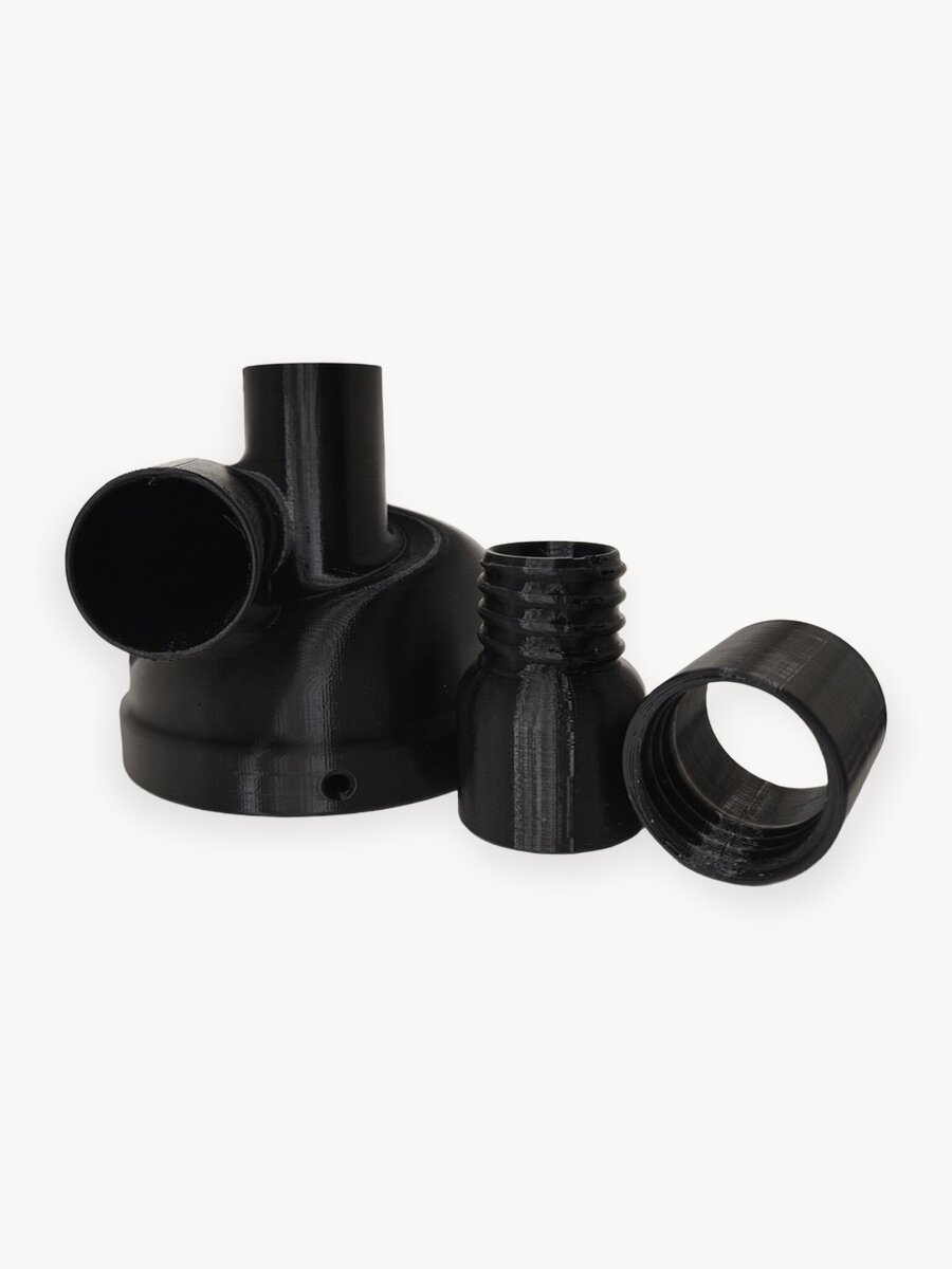 Циклон для строительного пылесоса на трубу 110мм (2 насадки в комплекте)