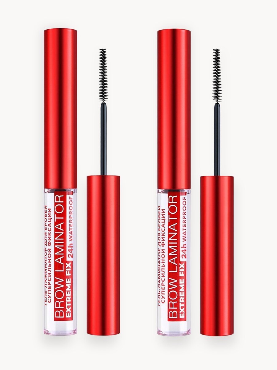 Гель для бровей Luxvisage ламинирующий водостойкий Brow laminator extreme fix 24h waterproof Набор 2шт