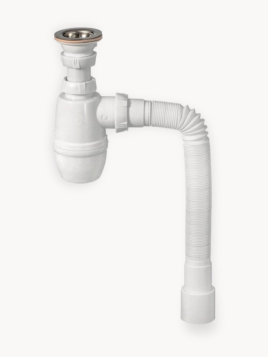 Сифон для раковины и умывальника Wirquin c гибким соединением