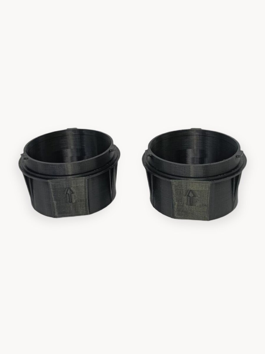 Крышки фар для авто Lada Vesta, увеличенная глубина +30мм, ABS пластик, черные, 2 шт