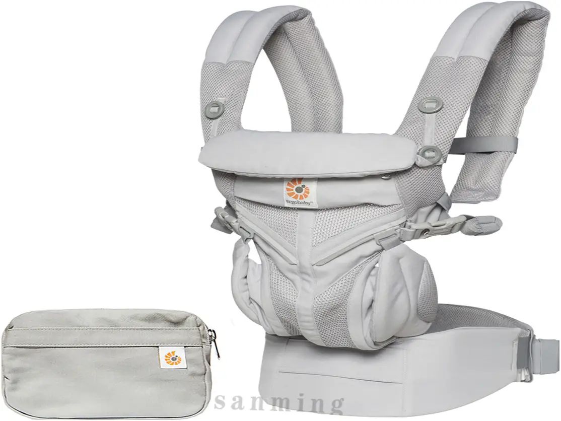 Эргорюкзак- хипсит для малышей от 0 / Ergobaby OMNI 360 Cool Air Mesh - Pearl Grey/ сумка рюкзак для мамы