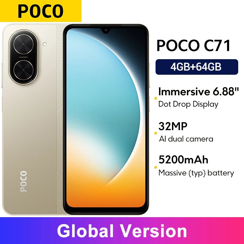 Смартфон Poco C71, 4/64ГБ, global